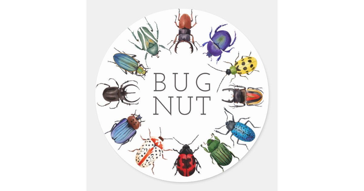 Bug Nut Classic Round Sticker | Zazzle