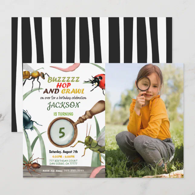 Bug Photo Invitation | Zazzle