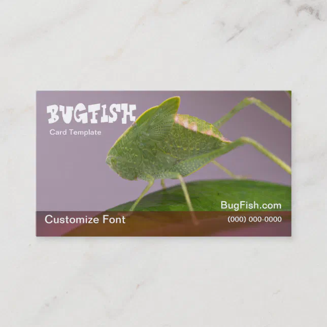 BugFish Photography Bug Template Business Card | Zazzle