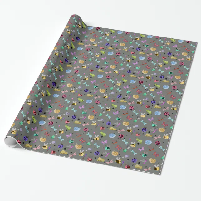 Bugs and insects wrapping paper | Zazzle