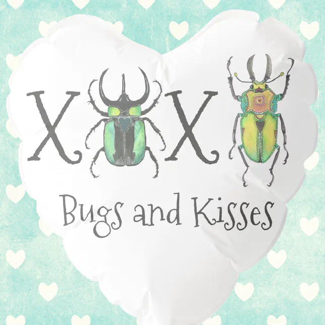Bugs and Kisses Valentine's Day Balloon | Zazzle