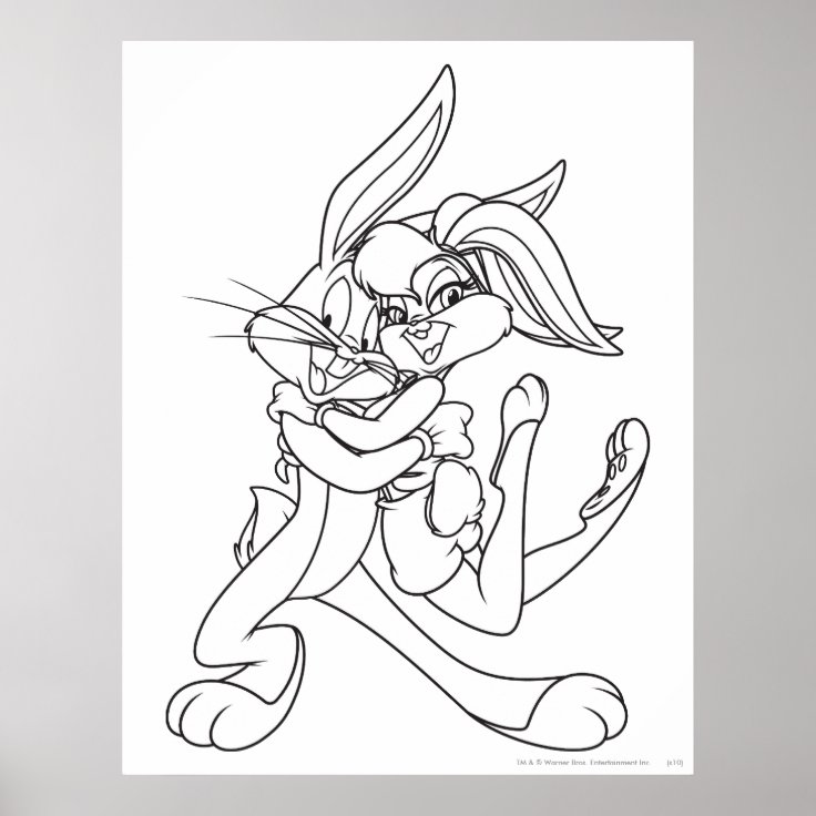 BUGS BUNNY™ and Lola Bunny Poster | Zazzle
