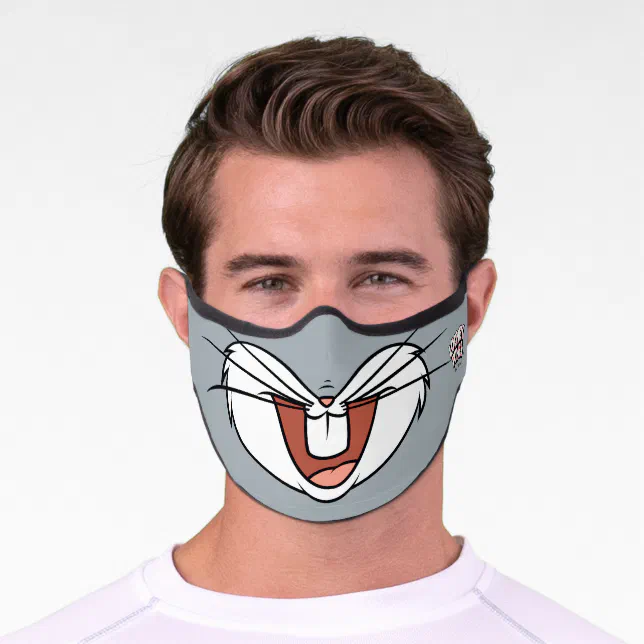 BUGS BUNNY™ Big Mouth Premium Face Mask | Zazzle
