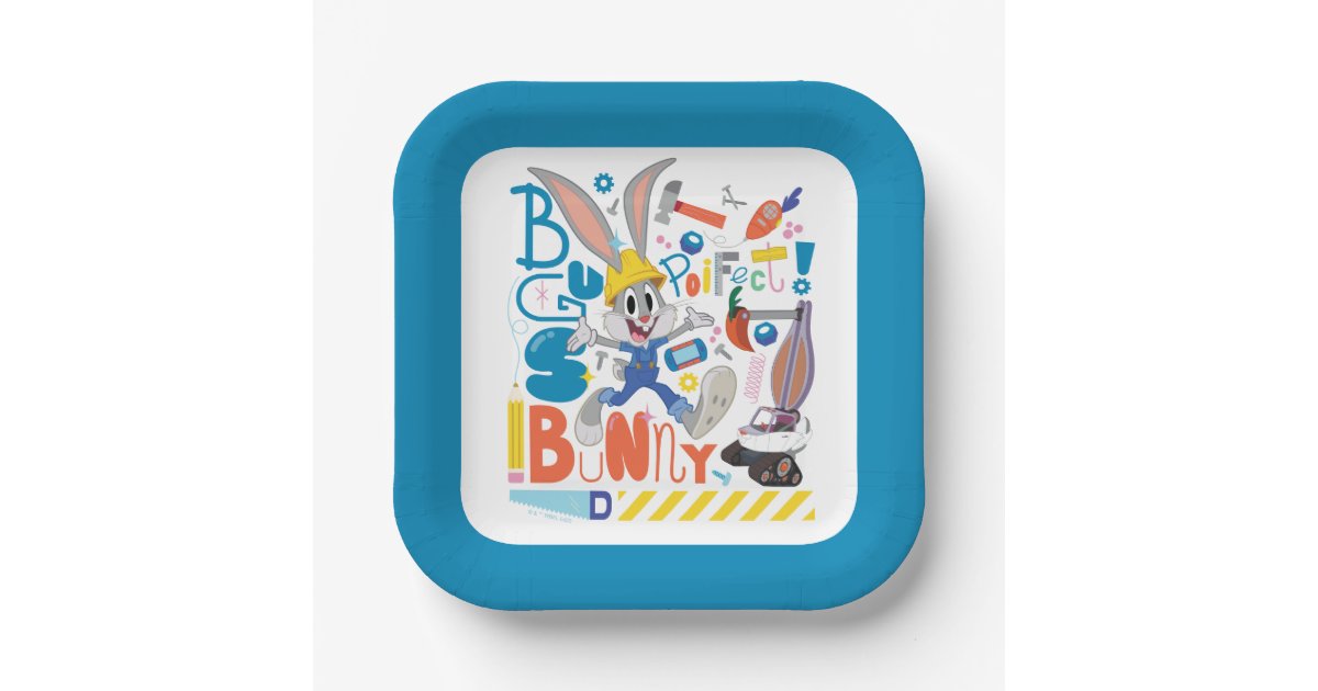 BUGS BUNNY BUILDERS™| BUGS BUNNY™ Work Tools Paper Plates | Zazzle