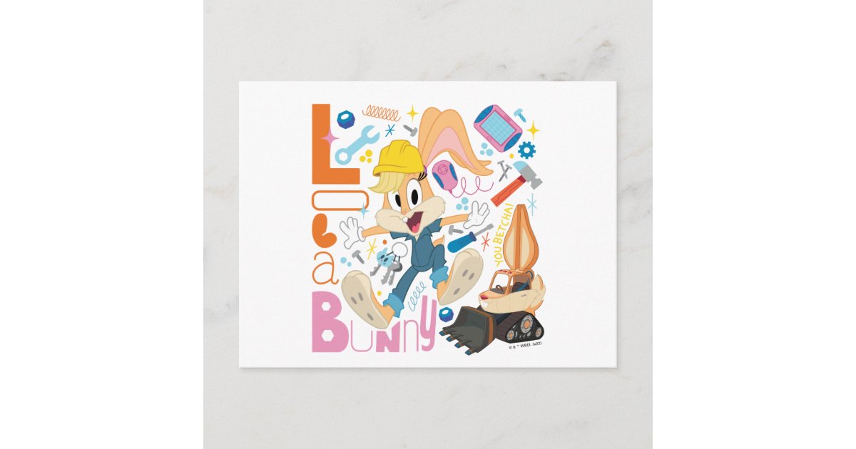 BUGS BUNNY BUILDERS™| Lola Bunny Work Tools Postcard | Zazzle