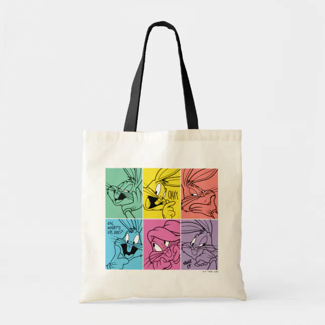 BUGS BUNNY™ Color Block Expressions Tote Bag | Zazzle