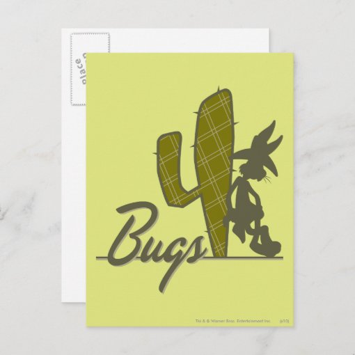 BUGS BUNNY™ Cowboy Leaning on Cactus Postcard | Zazzle