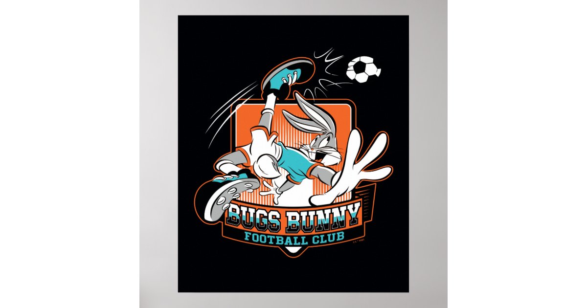 BUGS BUNNY™ Football Club Badge Poster | Zazzle