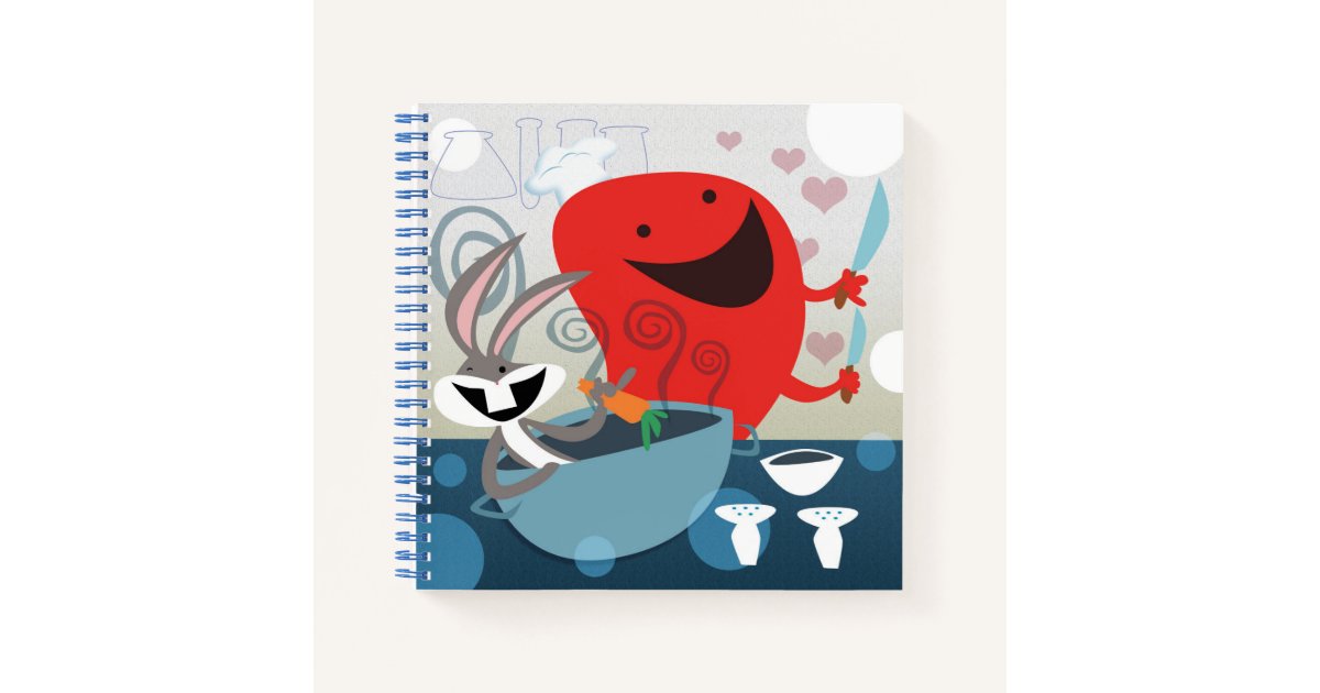 BUGS BUNNY™ & Gossamer Whimsical Meal Prep Notebook | Zazzle