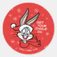 BUGS BUNNY™ Holiday Cheer Classic Round Sticker | Zazzle