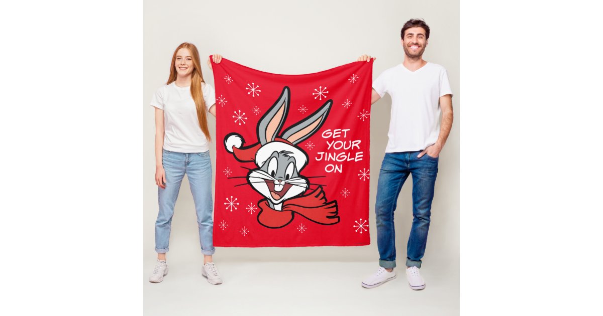 BUGS BUNNY™ Holiday Cheer Fleece Blanket | Zazzle
