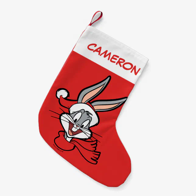 BUGS BUNNY™ Holiday Cheer Small Christmas Stocking | Zazzle