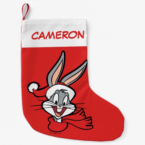 BUGS BUNNY™ Holiday Cheer Small Christmas Stocking | Zazzle