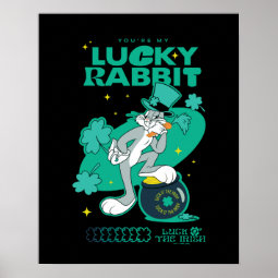 BUGS BUNNY™ Lucky Rabbit Poster | Zazzle