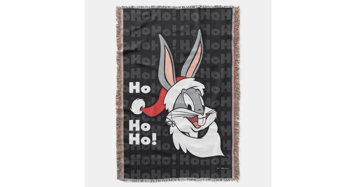 BUGS BUNNY™ Santa "Ho Ho Ho!" Throw Blanket | Zazzle