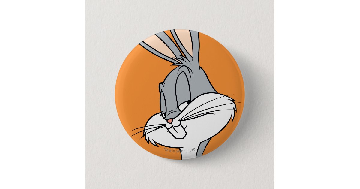 BUGS BUNNY™ Sideways Glance Pinback Button | Zazzle