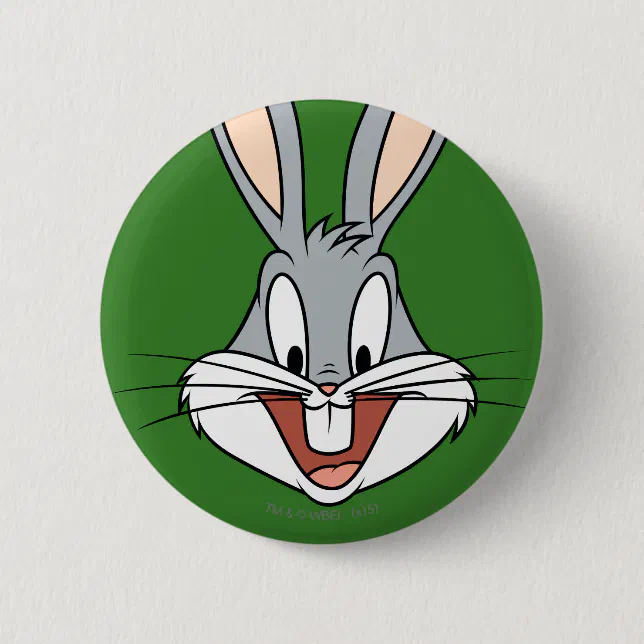 BUGS BUNNY™ Smiling Face Button | Zazzle