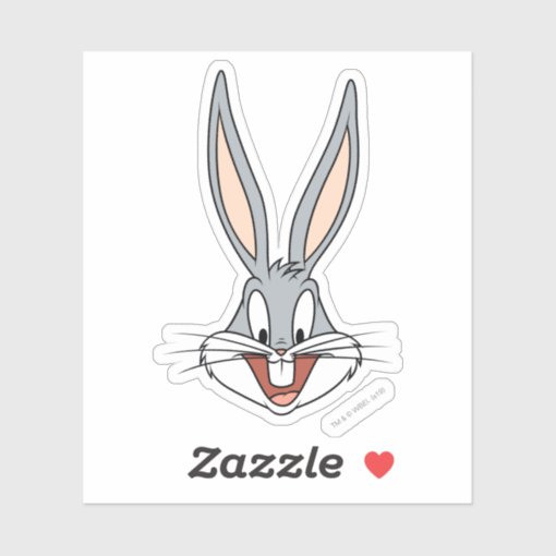 BUGS BUNNY™ Smiling Face Sticker | Zazzle