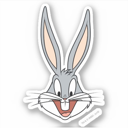 BUGS BUNNY™ Smiling Face Sticker | Zazzle