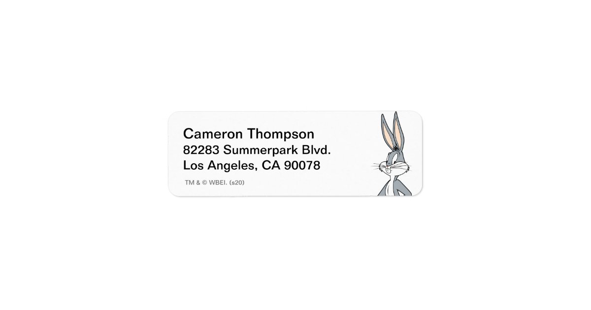 BUGS BUNNY™ Standing Label | Zazzle