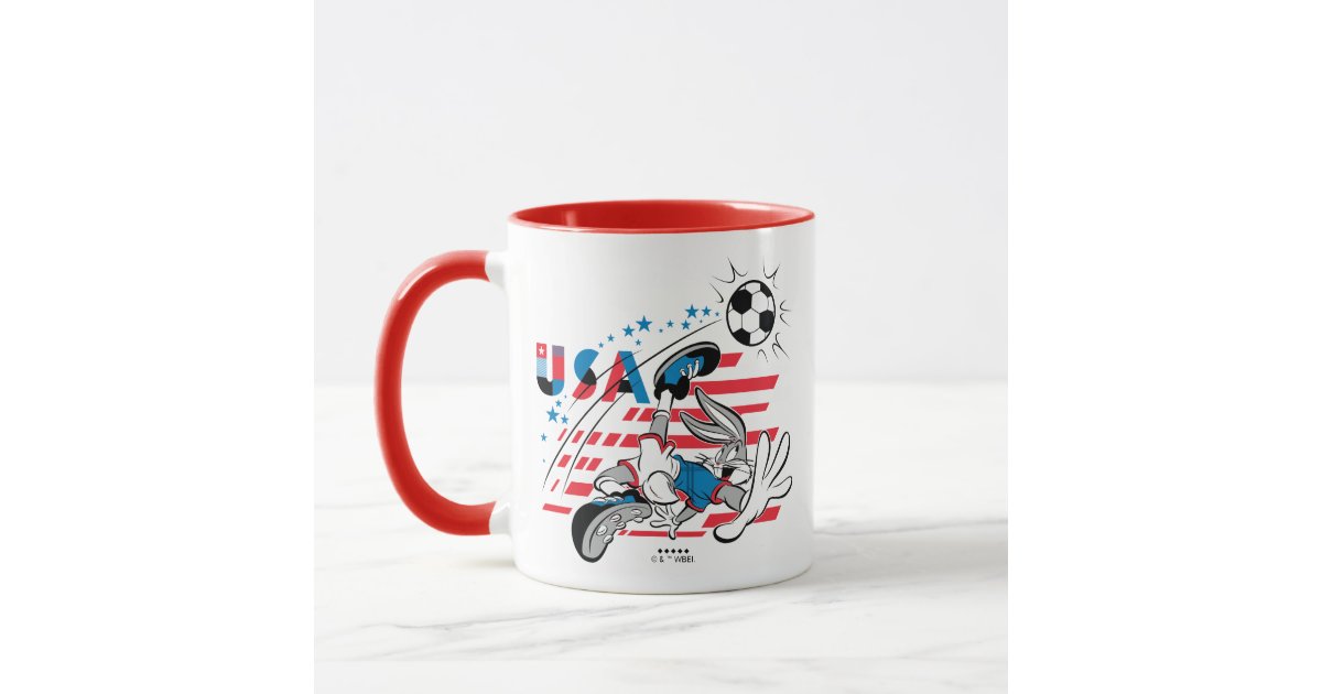 BUGS BUNNY™ Team USA Soccer Graphic Mug | Zazzle