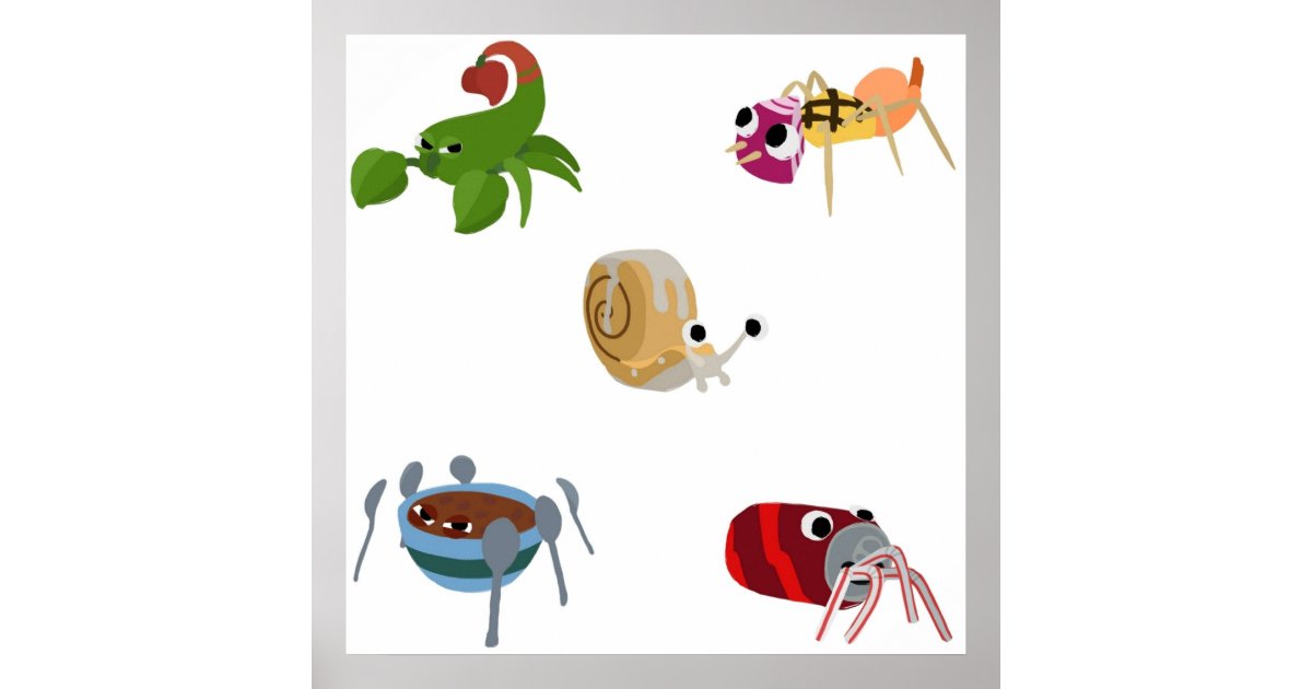 Bugsnax Best Of Bugsnax Pack For Fans DM me if Poster | Zazzle