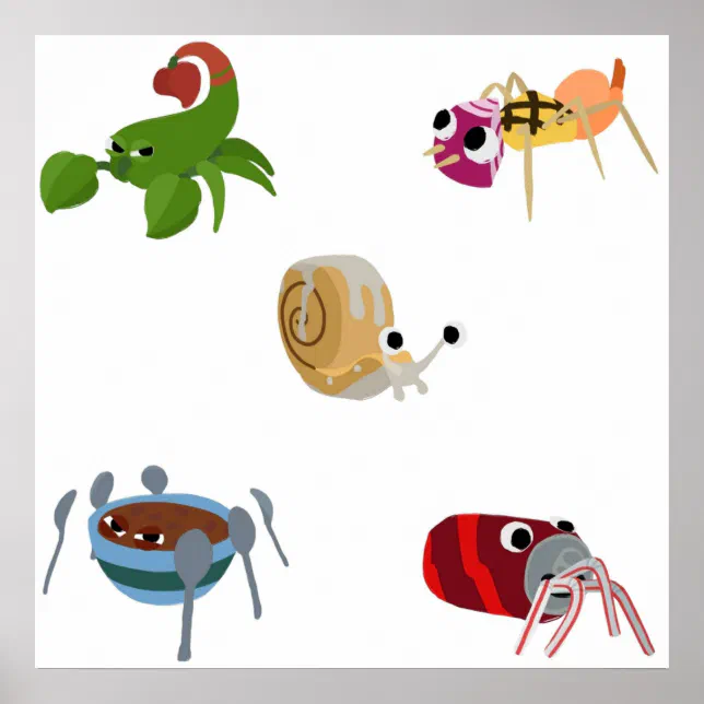 Bugsnax Best Of Bugsnax Pack For Fans DM me if Poster | Zazzle