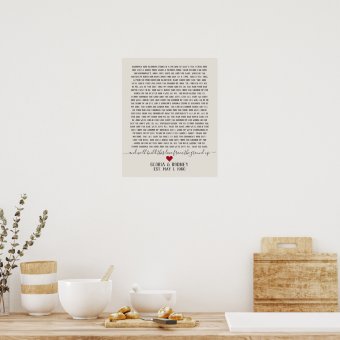 Build this love from the ground up wedding anniver poster | Zazzle