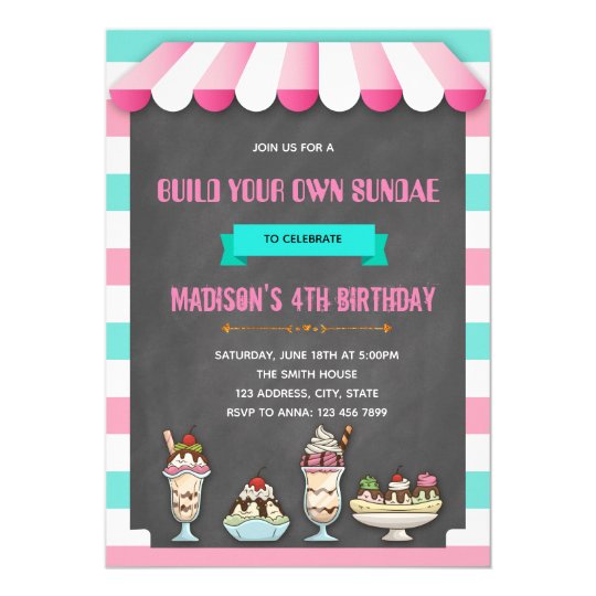 Build your own sundae party invitation | Zazzle.com