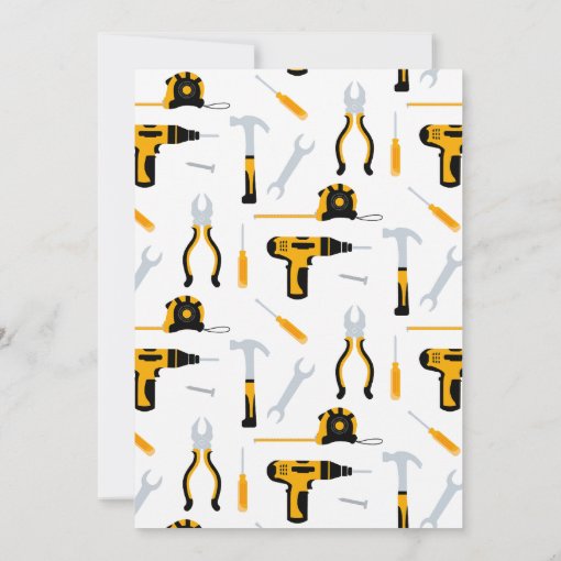 Builder Birthday Invitation, Handyman Invitation | Zazzle