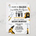 Builder Birthday Invitation, Handyman Invitation | Zazzle