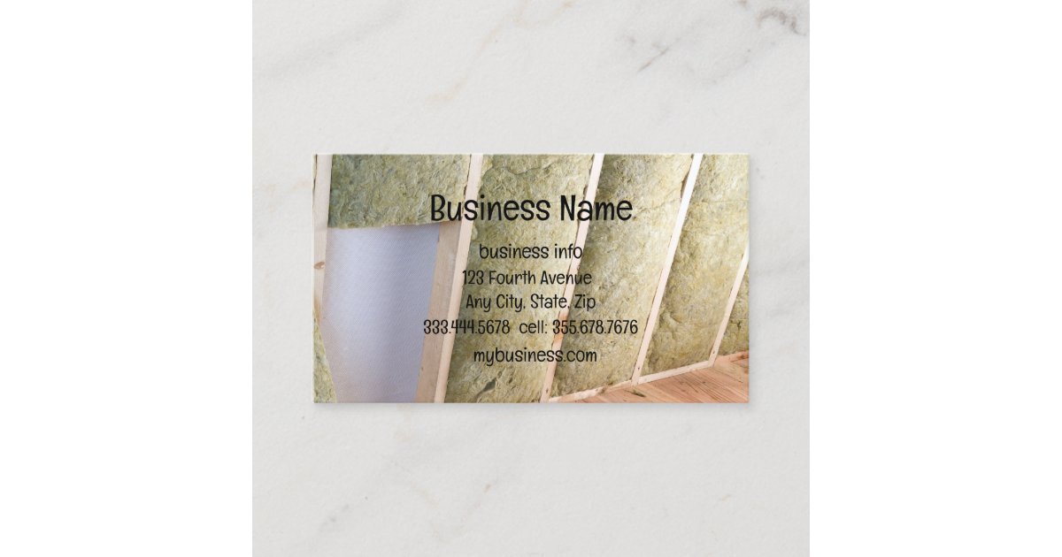 Builder Contractor Insulation Business Card | Zazzle