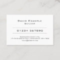 Builder with Illustration Business Card | Zazzle