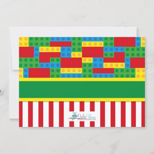 Building Block Birthday Bricks Party Photo Invitation | Zazzle