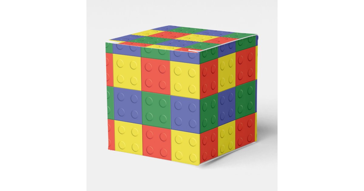 Building Blocks and Bricks Party Favor Box | Zazzle