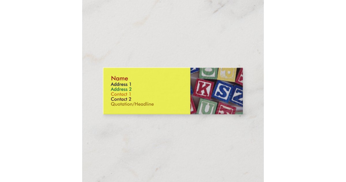 Building Blocks Business Card | Zazzle