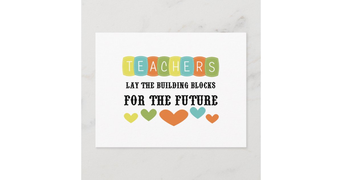Building Blocks For The Future Postcard | Zazzle