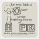 Building Blocks of HOPE Square Sticker | Zazzle