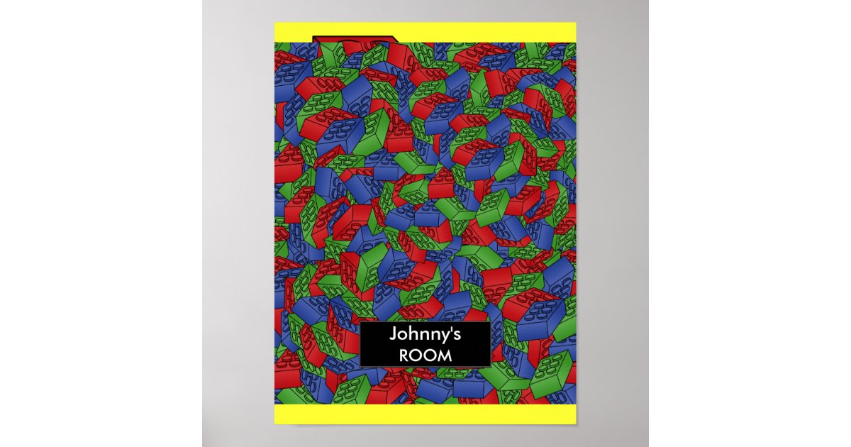 Building blocks Poster For a Kid's Room | Zazzle