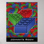 Building Blocks Bricks Boy's Birthday Party Banner Poster | Zazzle.com
