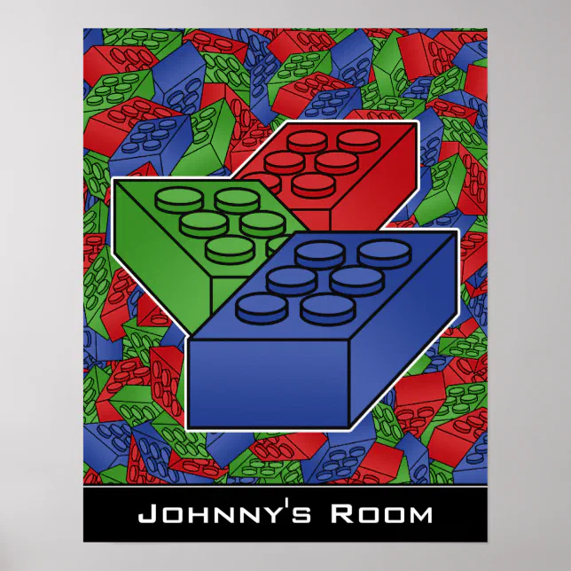 Building blocks Poster For a Kid's Room | Zazzle