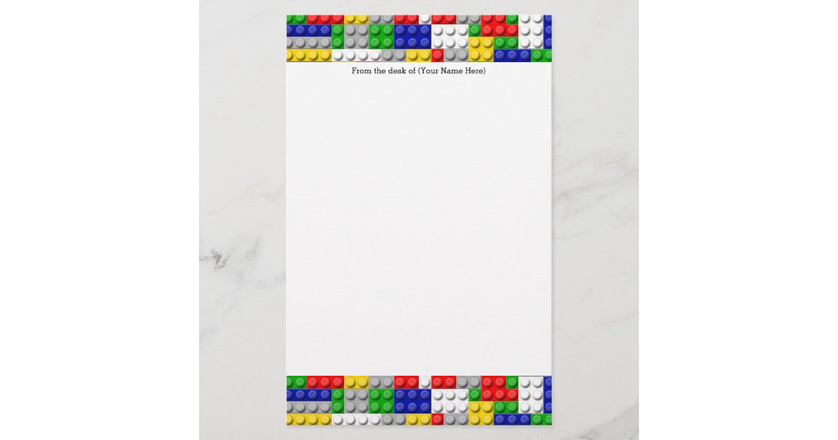 Building Blocks Primary Color Boy's Birthday/Party Stationery | Zazzle