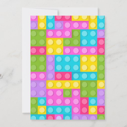 Building Bricks Invitations, Blocks Invitations | Zazzle