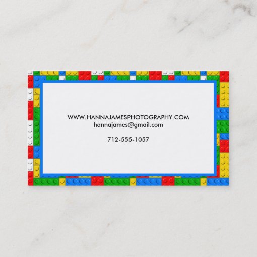 Building Bricks Pattern Personalized Business Card | Zazzle
