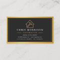Building Construction Black Gold Metal QR Code Business Card | Zazzle