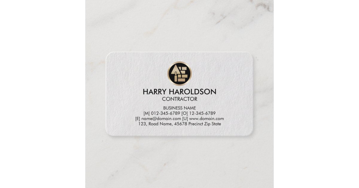 Building Contractor Construction Business Card | Zazzle
