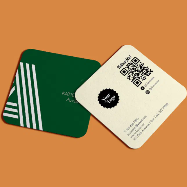 Building Contractor Instagram Follow Us Qr Code Square Business Card ...
