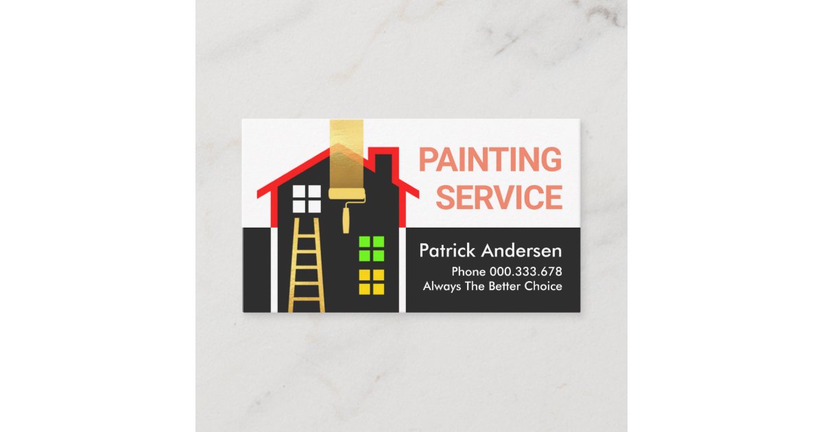 Building Home Painting Service Business Card | Zazzle