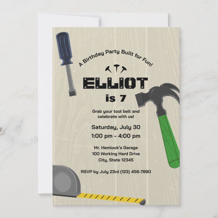 Building Party Invitation | Zazzle