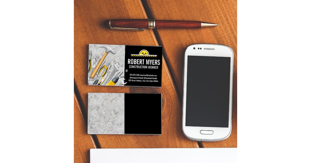 Building | Repair Tools | Construction Appointment Card | Zazzle
